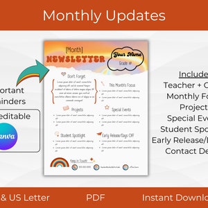 Editable Groovy Meet the Teacher Template With Student Information ...