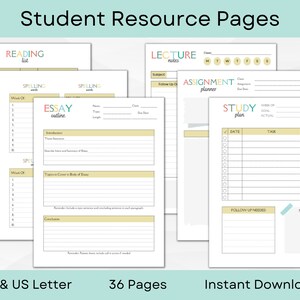 Editable Homeschool Planner With Grade Tracker | Colorful School Days ...