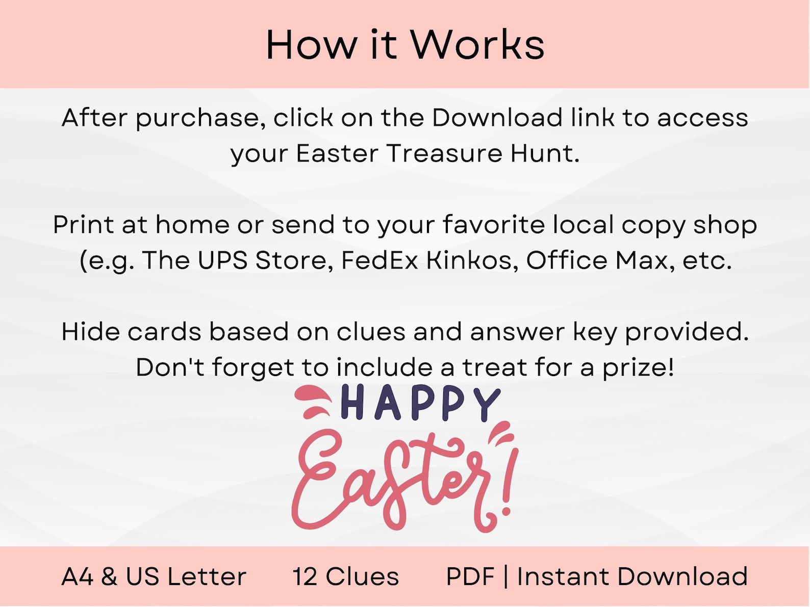 Easter Hunt Clues Outdoor Scavenger Hunt Easter Backyard Games for ...