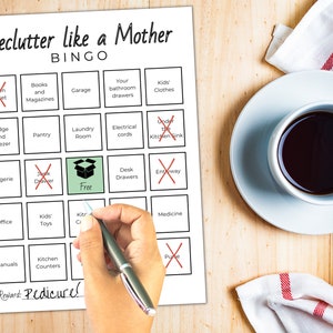 Printable Declutter Challenge BINGO Game | Home Management Essentials ...