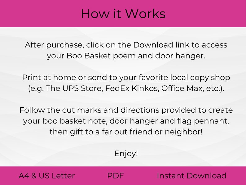 Printable "you've Been Booed" Poem With Doorhanger | Pink Halloween Boo ...
