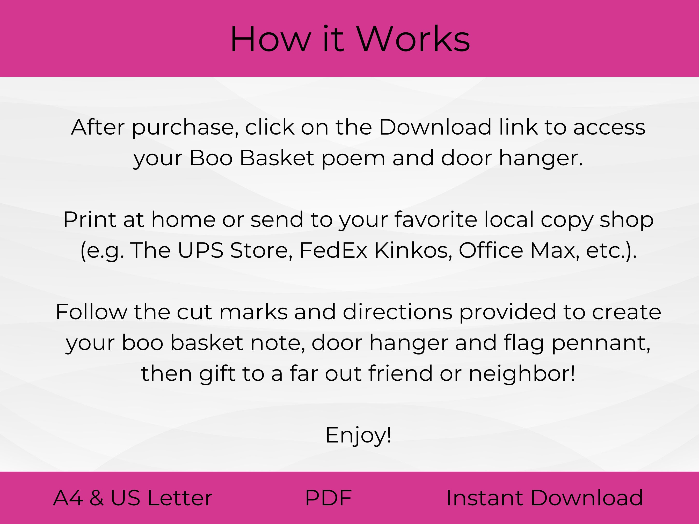 Printable "you've Been Booed" Poem With Doorhanger | Pink Halloween Boo ...