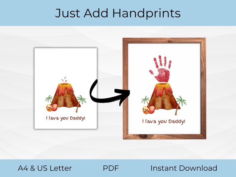 Fathers Day Handprint Craft | Preschool Volcano Art | Grandparents Day ...
