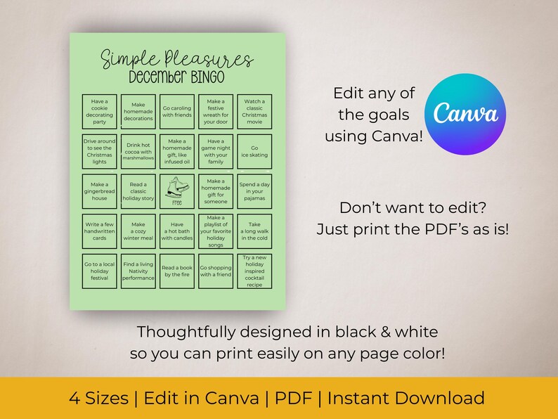 2026 Vision Board BINGO Cards for Vision Board Party, Editable Bucket ...