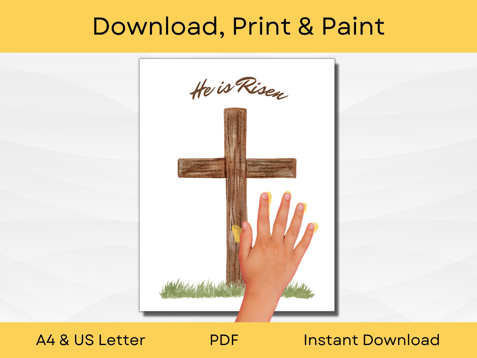 Printable Easter Handprint Craft for Holy Week | Resurrection Craft for ...