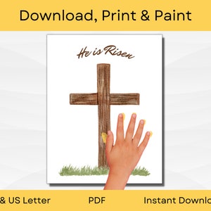 Printable Easter Handprint Craft for Holy Week | Resurrection Craft for ...