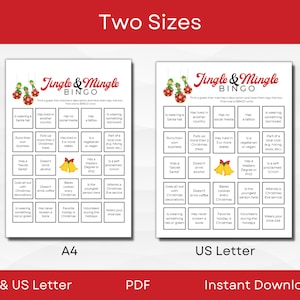 Printable Jingle and Mingle BINGO Game for Christmas Party | Find the ...