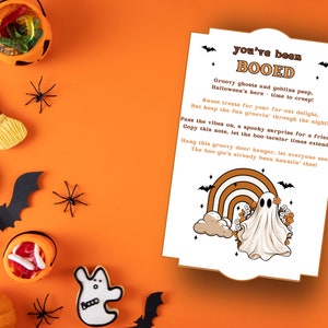 Printable "you've Been Booed" Poem With Door Hanger and Retro "stay ...