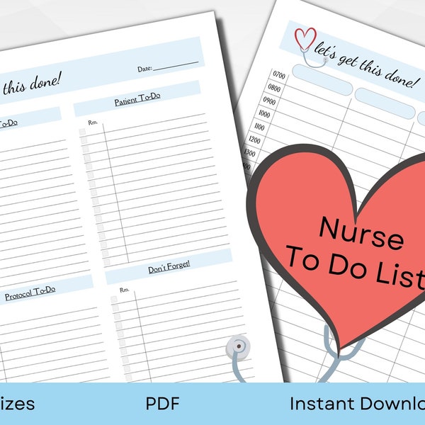 Nurse to Do List - Etsy