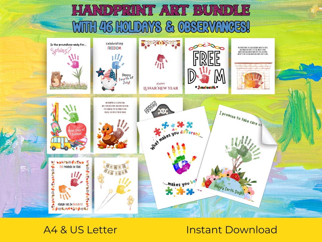 Handprint Art Templates for Holidays and Observances | Fun Activities ...