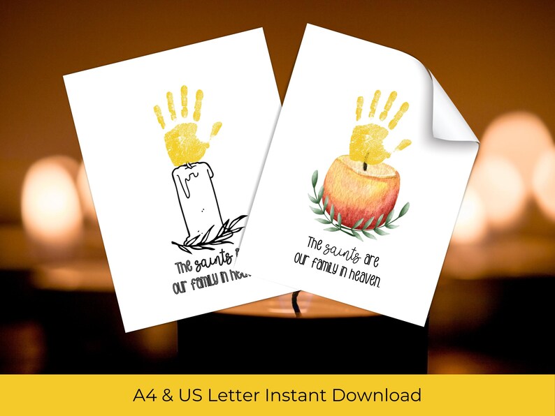 All Saints Day Handprint Art Template | All Hallows Eve Preschool ...