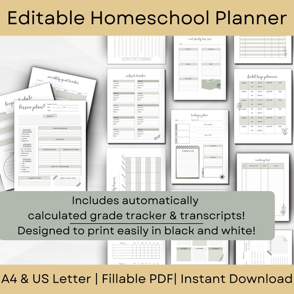 Homeschool Transcript - Etsy