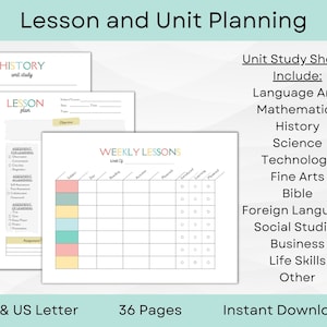 Editable Homeschool Planner With Grade Tracker | Colorful School Days ...