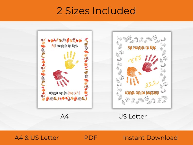 Fall Handprint Art and Coloring Page | Fall Homeschool Activities ...