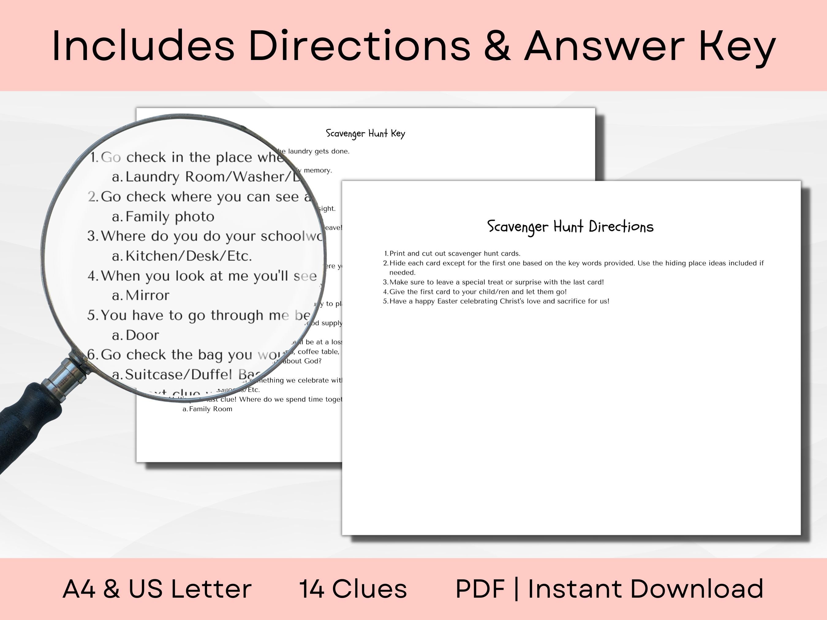 Easter Indoor Treasure Hunt easter Story Cards Bible Scavenger Hunt He ...