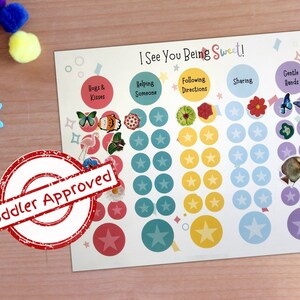 EDITABLE Behavior Chart for Kids | Printable Potty Chart | Sticker ...