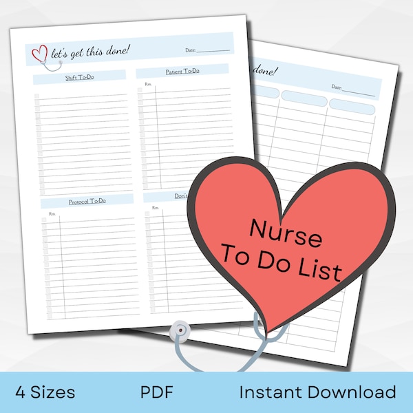 Nurse to Do List - Etsy
