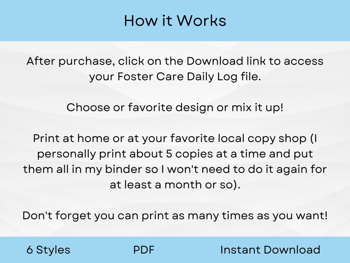 Foster Care Daily Log Bundle With Appointments (Instant Download) - Etsy