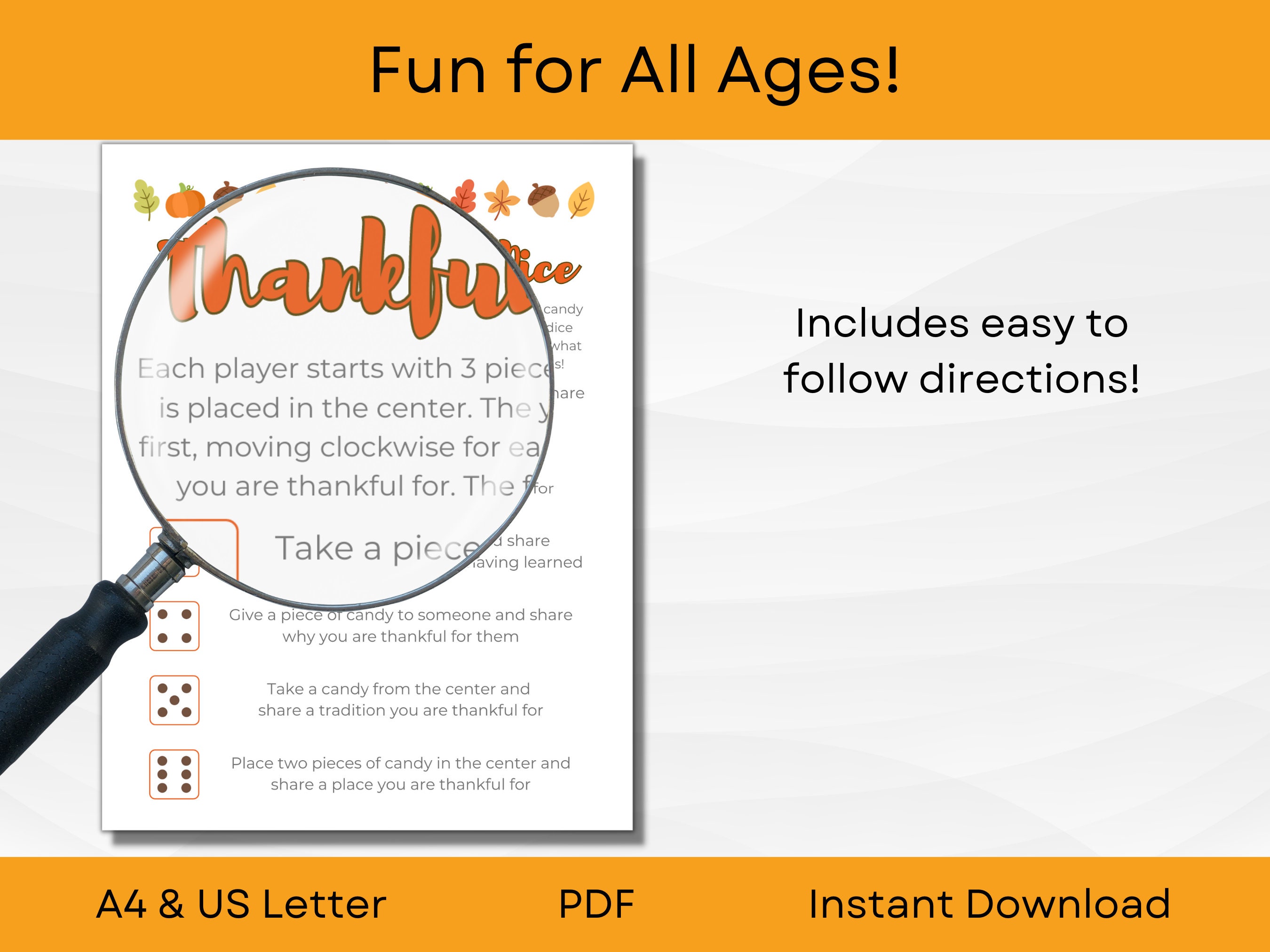 Thanksgiving Candy Dice Game for Kids and Families | Friendsgiving Pass ...
