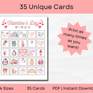 Printable Valentine BINGO | Watercolor Theme for Valentines Day Party ...