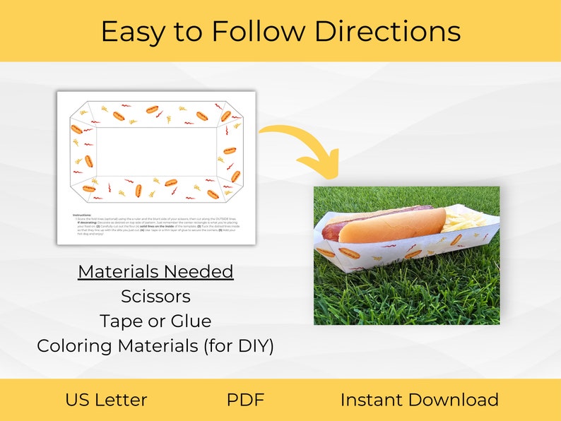 Hot Dog Craft Bundle for the Fourth of July With Coloring, Hot Dog Tray ...