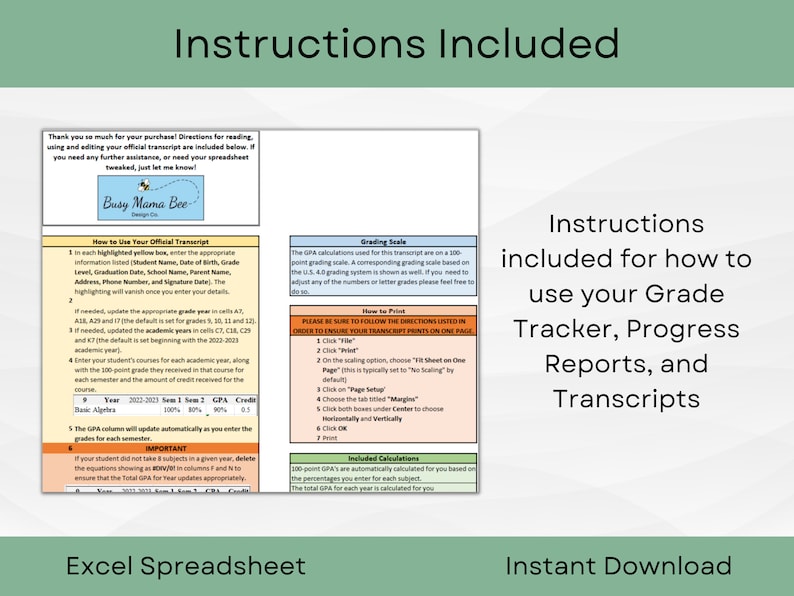 Homeschool Grade Tracker Spreadsheet | Assignment Tracker for Home ...