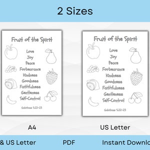 Fruit of the Spirit Coloring Page | Bible Activity Sheet Fun for Little ...