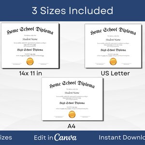Printable Homeschool Diploma Template | Editable High School Diploma ...