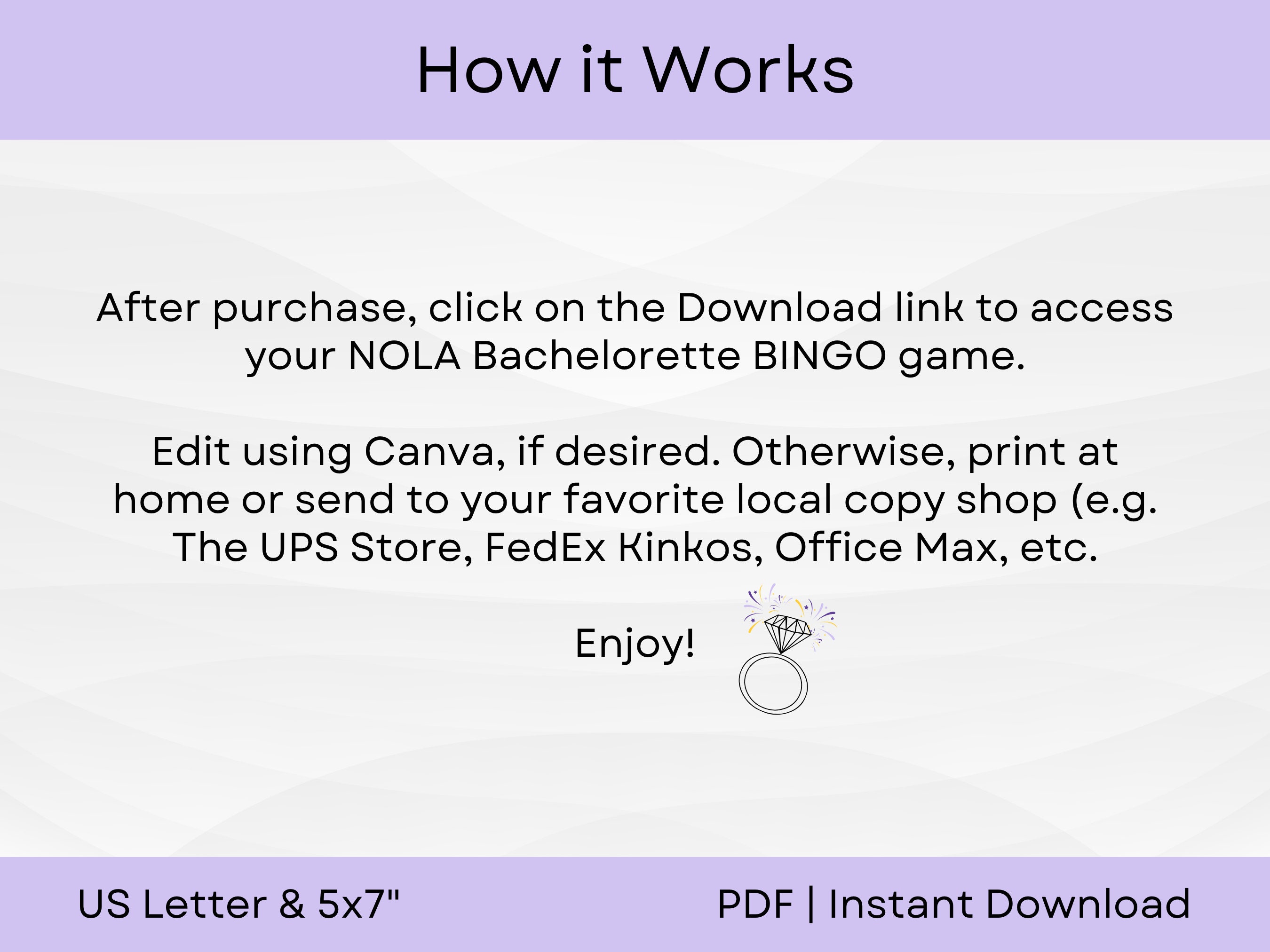 Editable NOLA Bachelorette BINGO With Hashtag Fun Twist on Find the ...