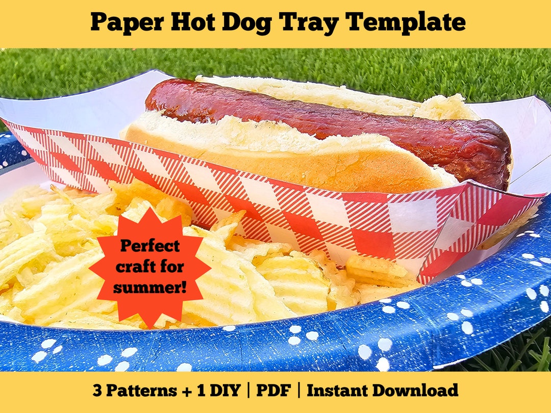 Printable Hot Dog Tray Template for the Fourth of July | DIY Hot Dog ...