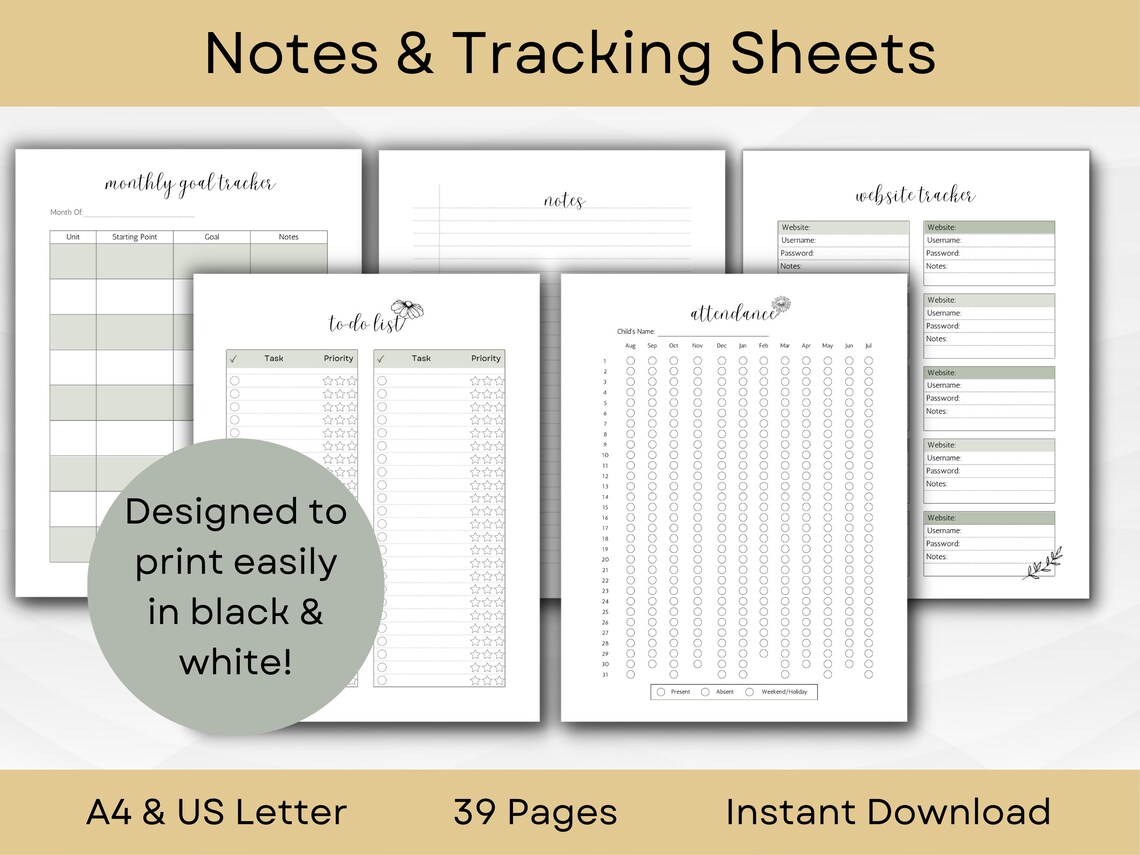 Editable Homeschool Planner Bundle W/ Gradebook and Transcript - Etsy