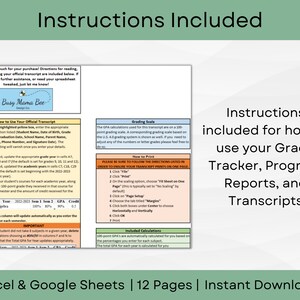 Homeschool Gradebook, Progress Reports and Transcript Template Bundle ...