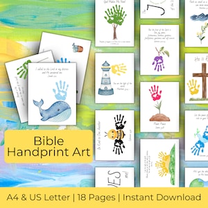 Christian Preschool Handprint Art Bundle | Bible Activities for Kids ...