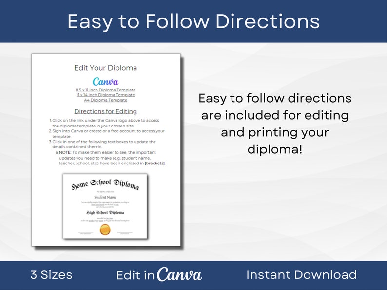 Printable Homeschool Diploma Template | Editable High School Diploma ...