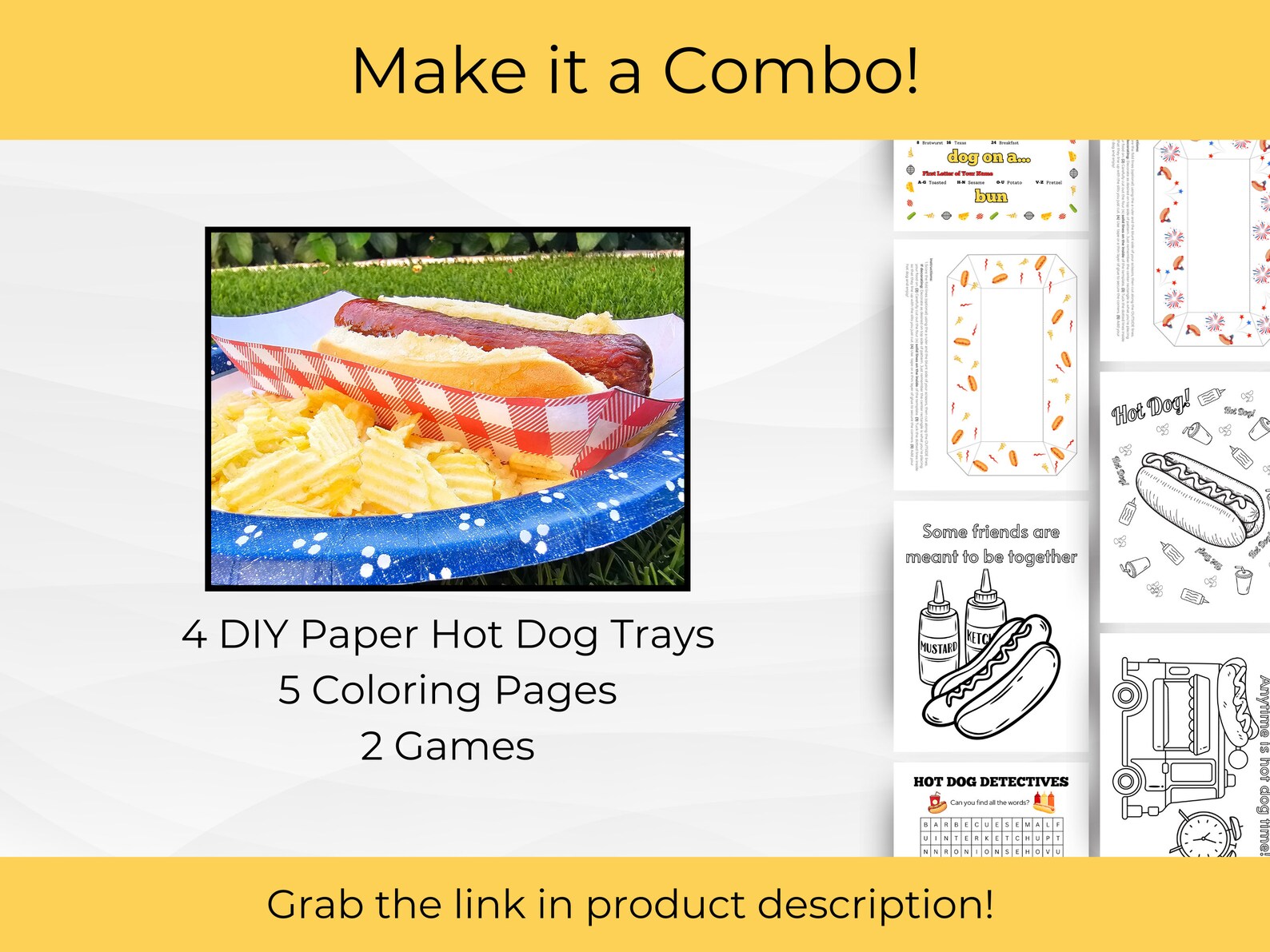 Printable Hot Dog Tray Template for the Fourth of July | DIY Hot Dog ...