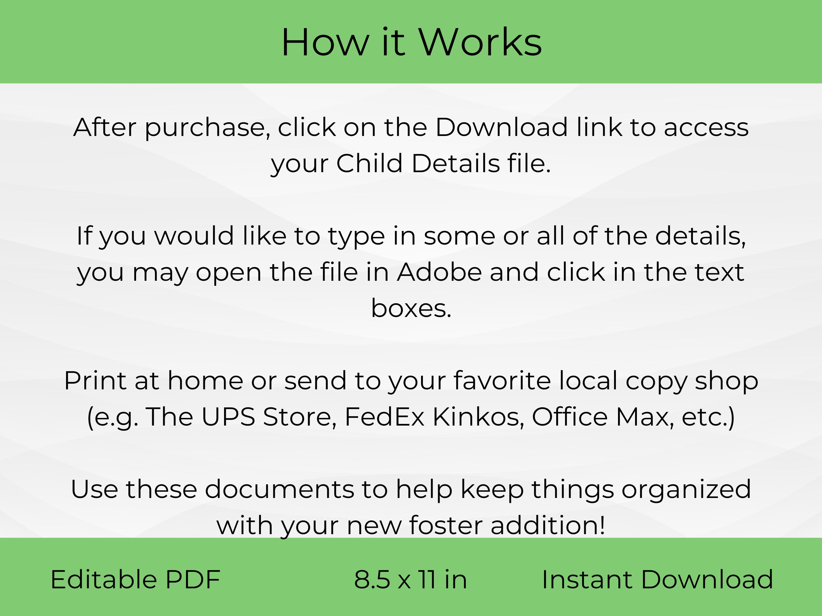 Editable Foster Care Management Child Details Bundle | Pre-intake Form ...