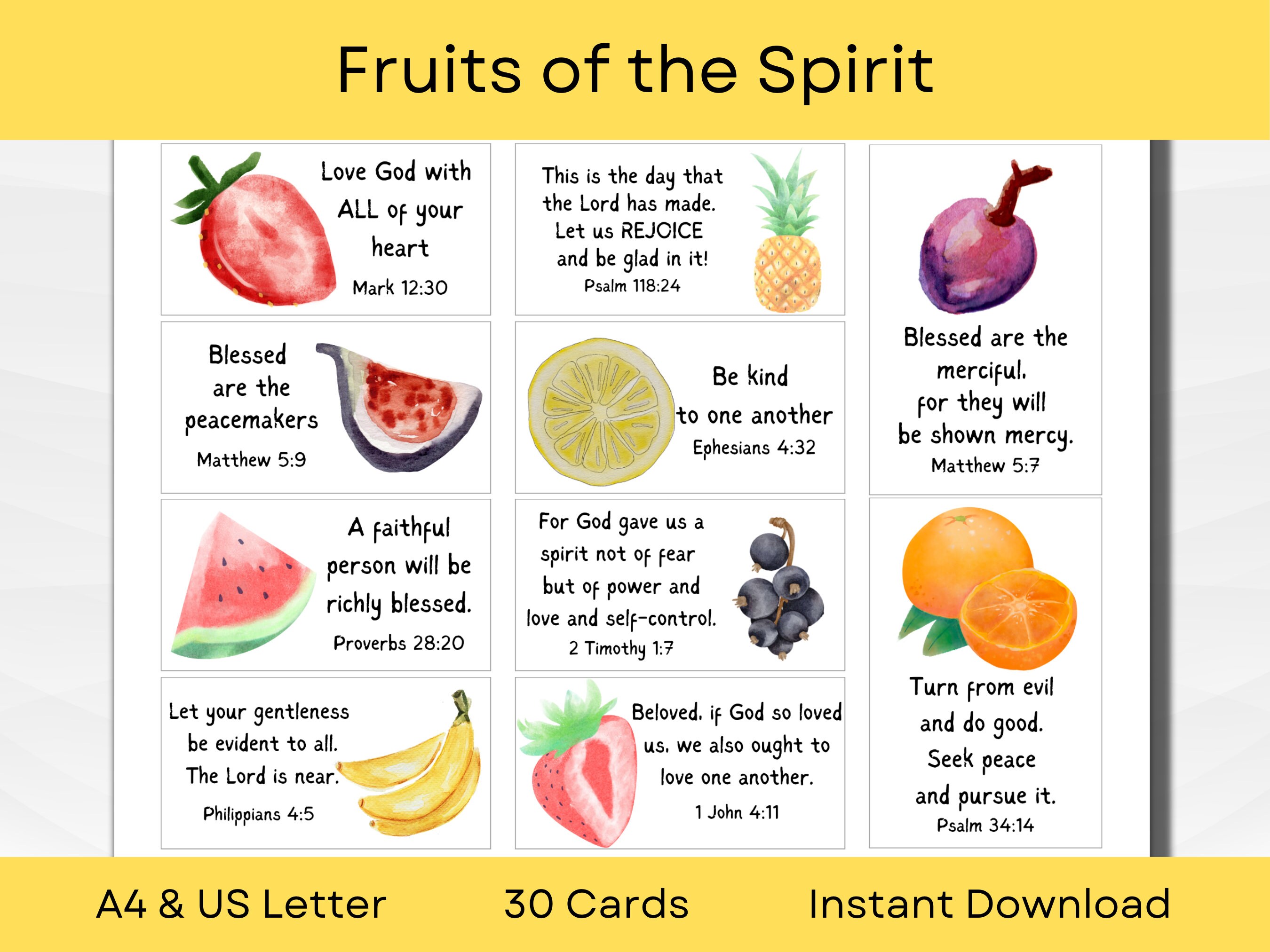 Christian Lunchbox Notes for Kids With Fruits of the Spirit | 30 ...
