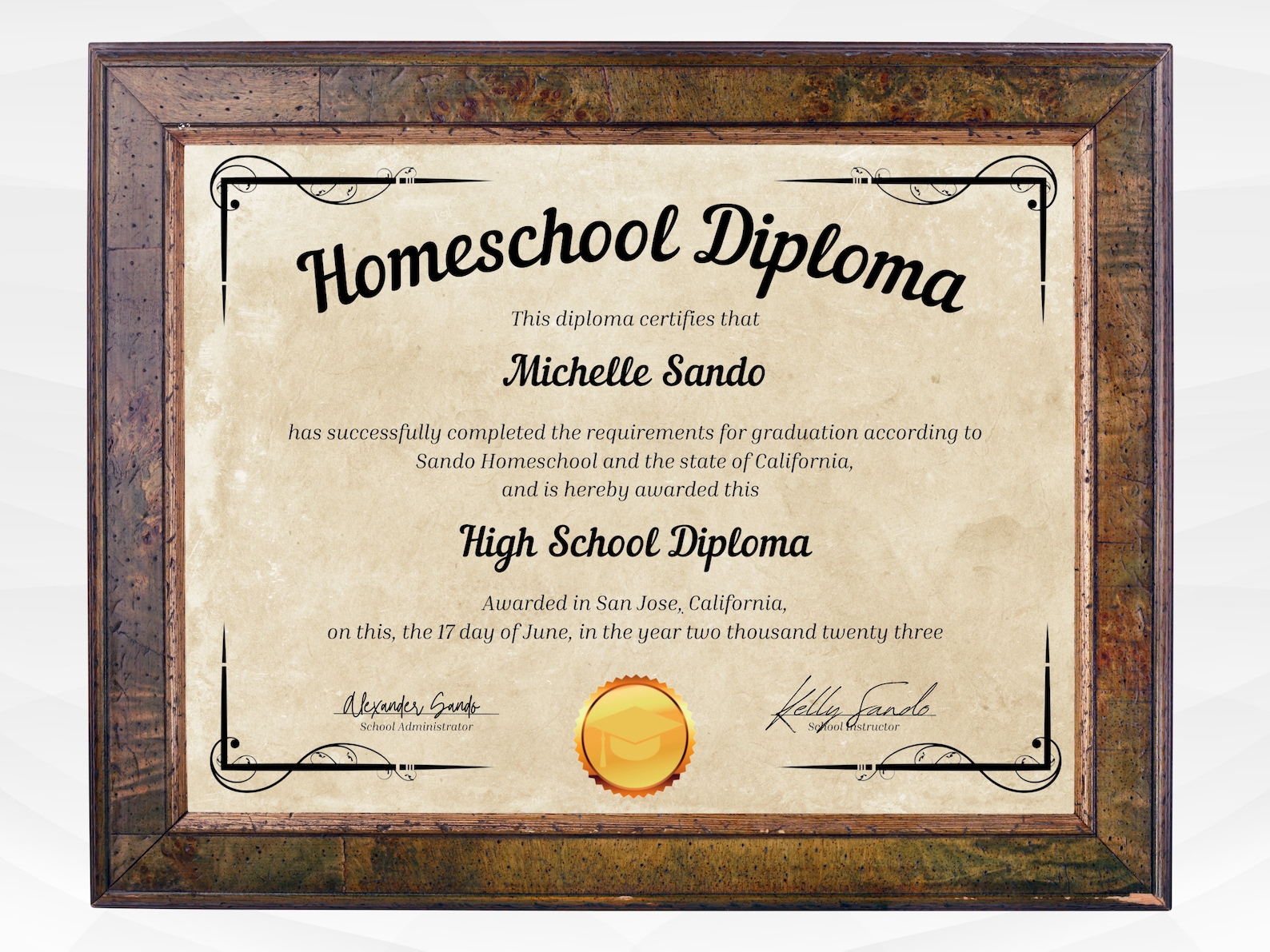 Printable Homeschool Diploma Template | Editable High School Diploma ...