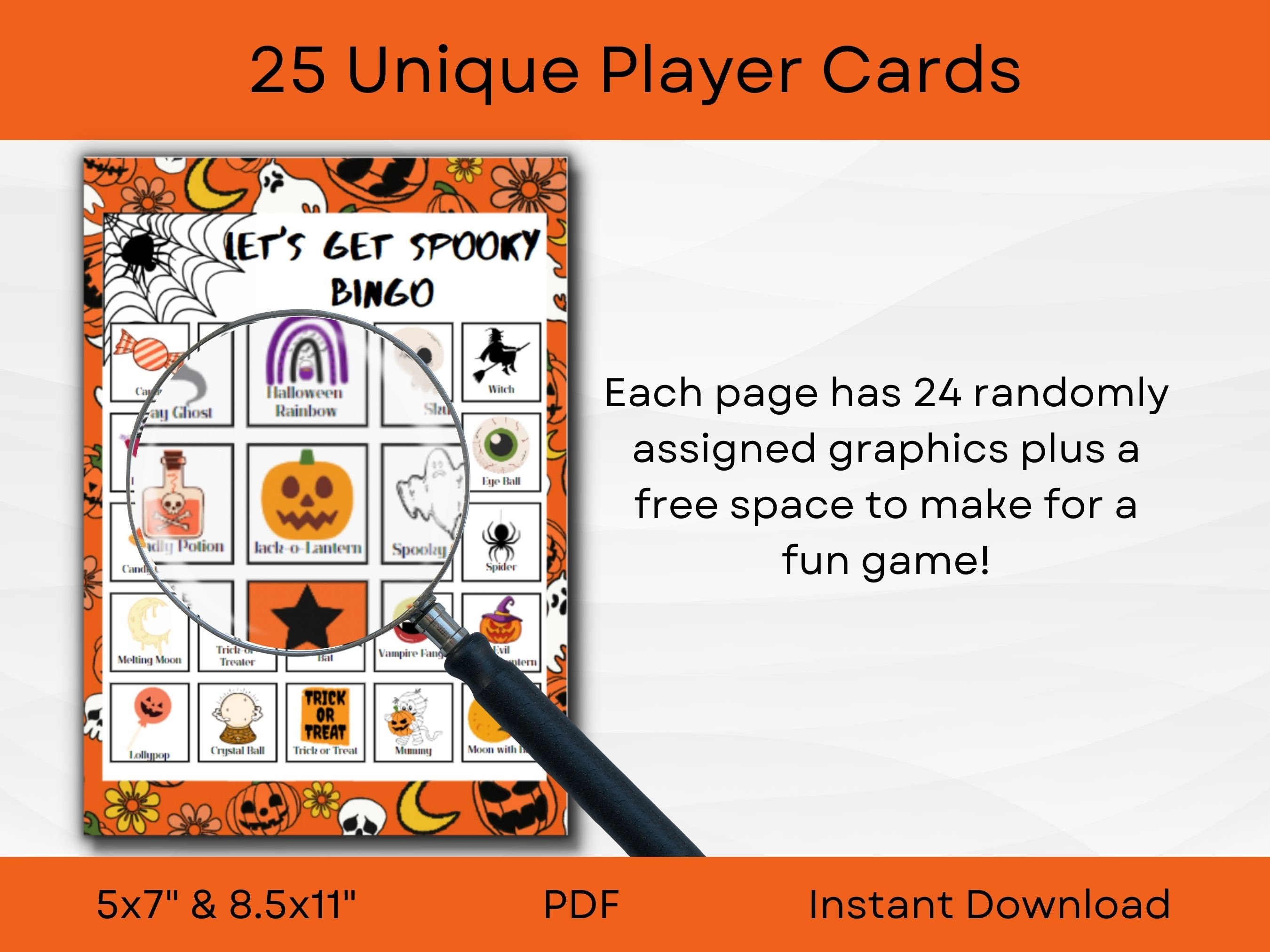 Halloween BINGO Printable Halloween Party Game Great for - Etsy