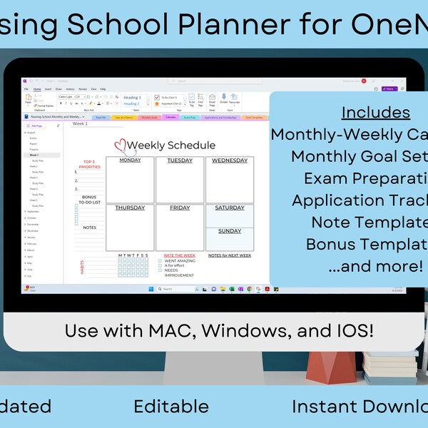 Onenote Templates - Etsy