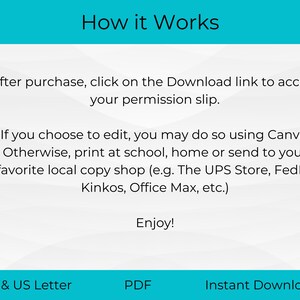 Editable Internet Permission Slip Template for Back to School | A4 & US ...