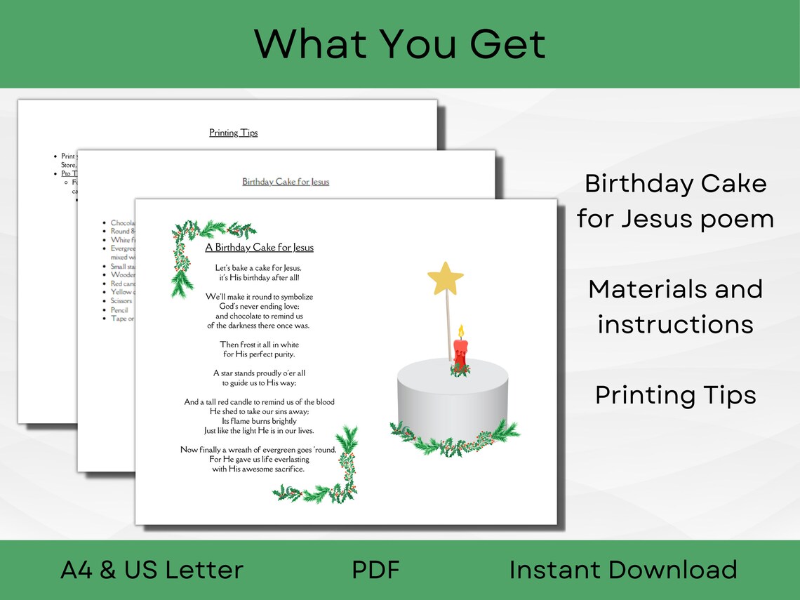 Christian Advent Activity for Kids | Christmas Birthday Cake for Jesus ...