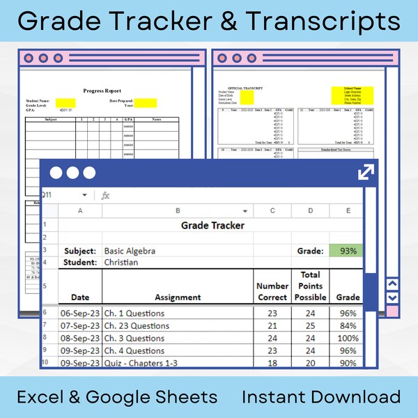 Homeschool Transcript Template - Etsy