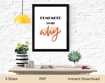 Remember Your Why Wall Art - Etsy