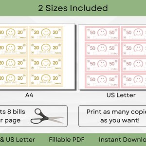 Printable Play Money for Kids | Reward Coupons | Learning Through ...