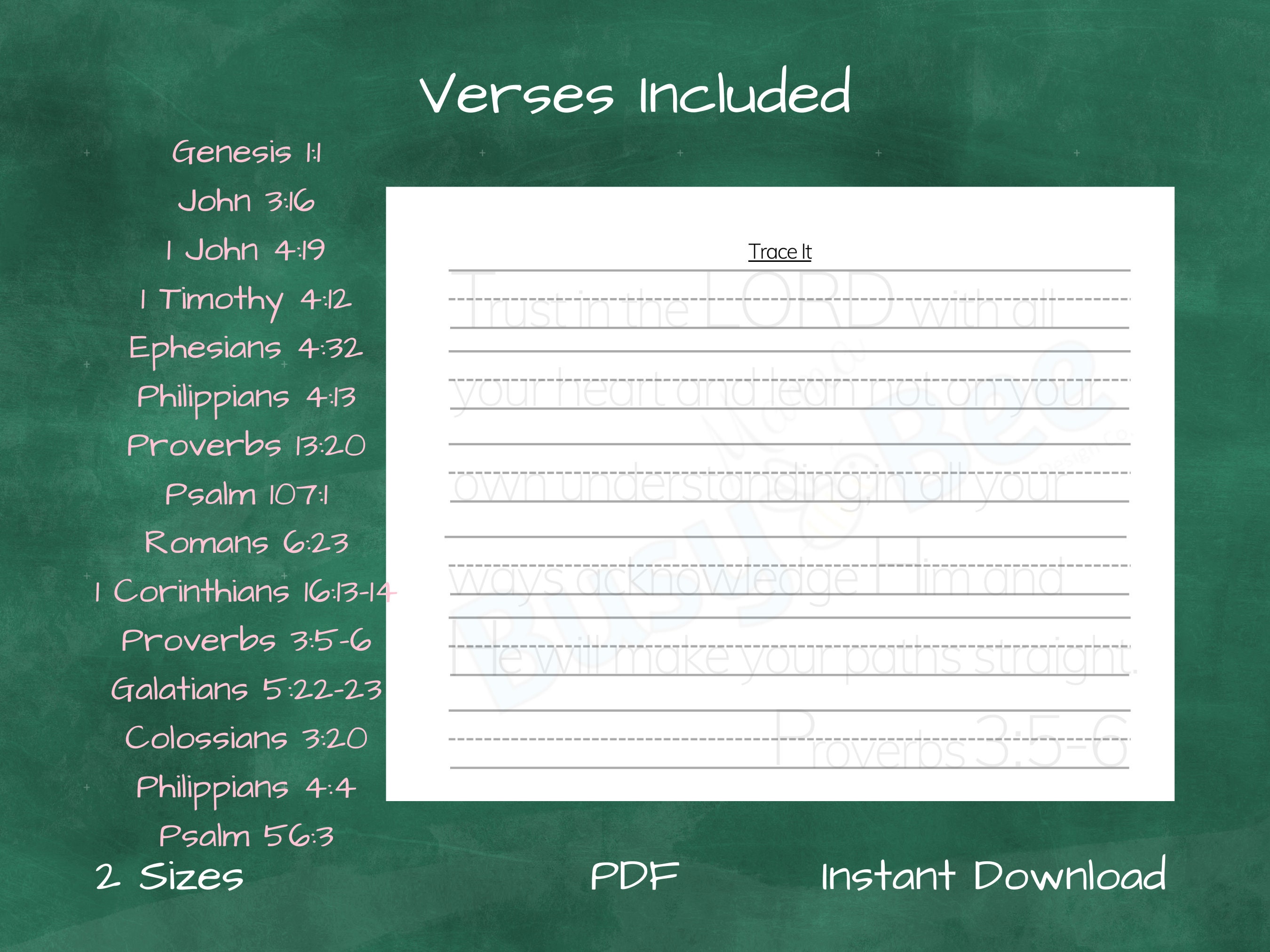 Letter Tracing Worksheet With Bible Verses for Kids - Etsy