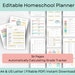 Editable Homeschool Planner With Grade Tracker Colorful School Days ...