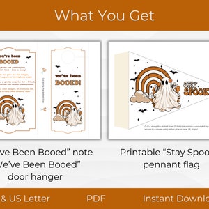 Printable "you've Been Booed" Poem With Door Hanger and Retro "stay ...