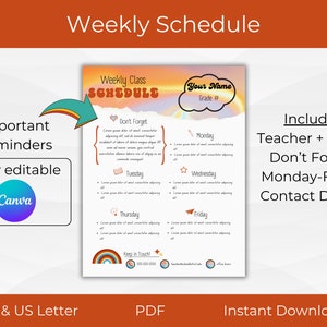 Editable Groovy Meet the Teacher Template With Student Information ...