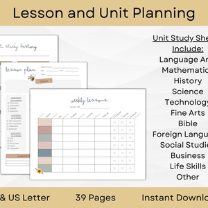 Editable Homeschool Planner Bundle With Transcript Templates | 2 Styles ...
